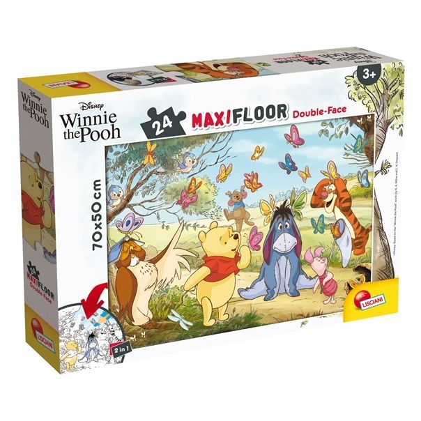 LISCIANI Puzzle Maxi Winnie The Pooh 2u1 složi I oboji - 24 dela