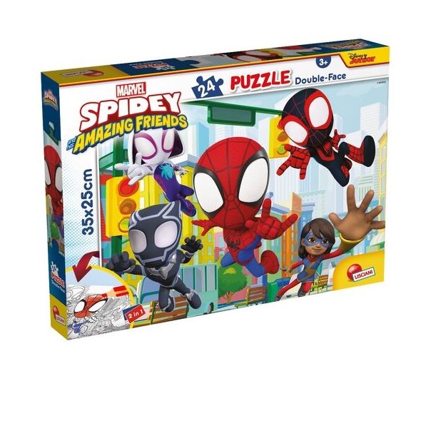 LISCIANI Puzzle Marvel Spidey Amazing Friend 2u1 složi I oboji - 24 dela