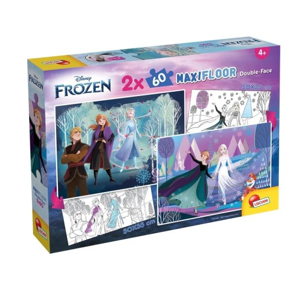 LISCIANI Puzzle Maxi Frozen 2u1 složi I oboji - 2x60