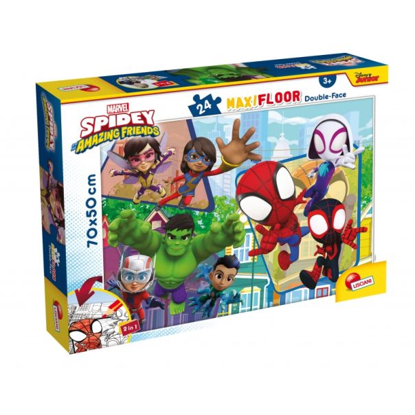 LISCIANI Puzzle Maxi Marvel Spidey 2u1 složi I oboji -24 dela