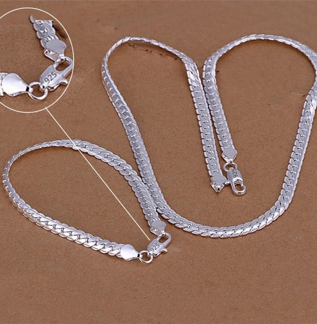 Sterling srebro 925 set ogrlica i narukvica