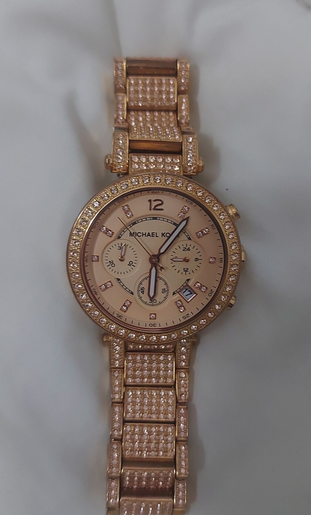 Michael Kors sat, rose gold sa cirkonima