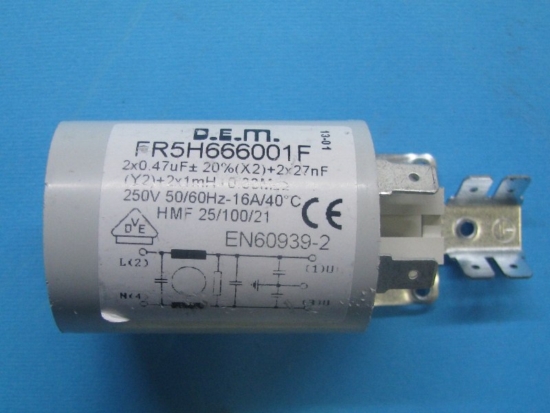 RSO FILTER VES MASINE GORENJE 0,47MF WA61061 267515 OKRUGLI ORIGINAL ALT.124488 291559 431466 WA50065 WA50085