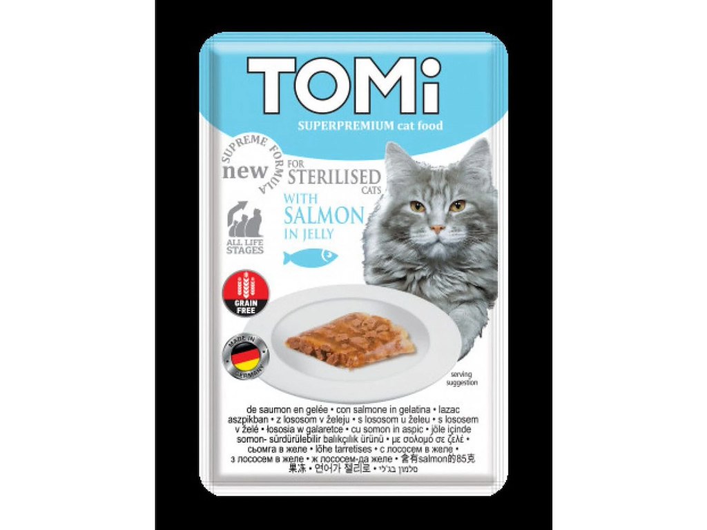 Tomi Hrana za mačke u kesici Adult Sterilised Losos 85gr