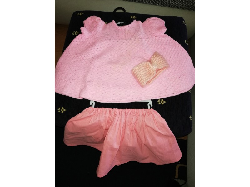 Roze haljinica I suknjica +poklon
