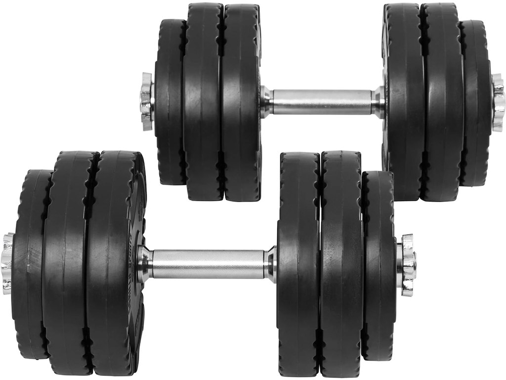 GORILLA SPORTS Set od 2 podesive bučice (Ukupno 30 kg)