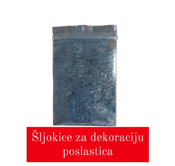 Šljokice za dekoraciju poslastica Plave 2g Iris