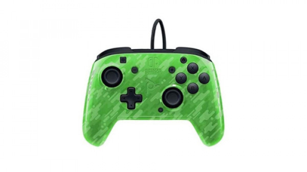 Nintendo Switch Faceoff Deluxe Controller + Audio Camo Green