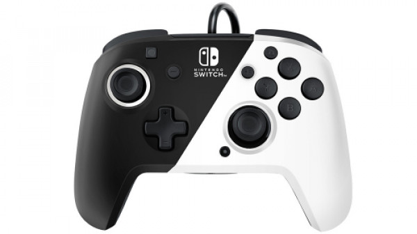 Nintendo Switch Faceoff Deluxe Controller + Audio - Black & White