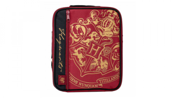 Harry Potter Deluxe 2 Pocket Lunch Bag Burgundy - Crest