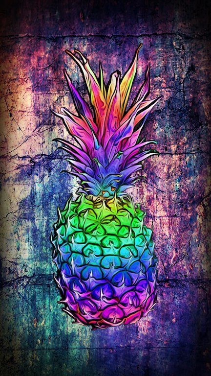 Colorful pinapple