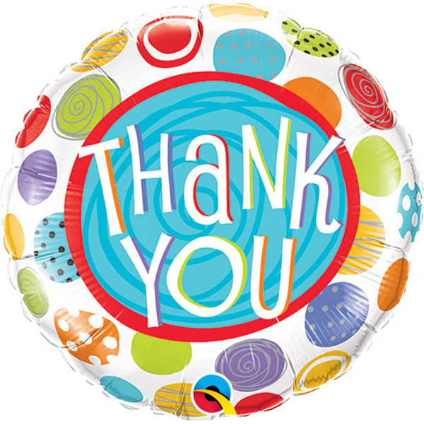 33318
9″ Foil Thank You Patterned Dots