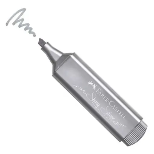 Tekst marker Signir TEXTLINER METALIC SILVER 154661, Faber-Castell