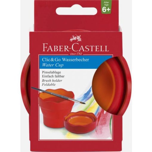 Čaša za likovno CLIC&GO 181517 CRVENA, Faber-Castell