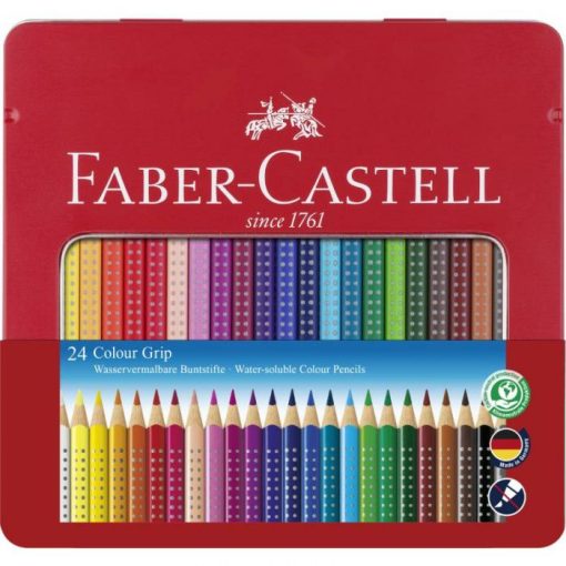 Drvene bojice u metalnoj kutiji 1/24 COLOUR GRIP 112423, Faber-Castell