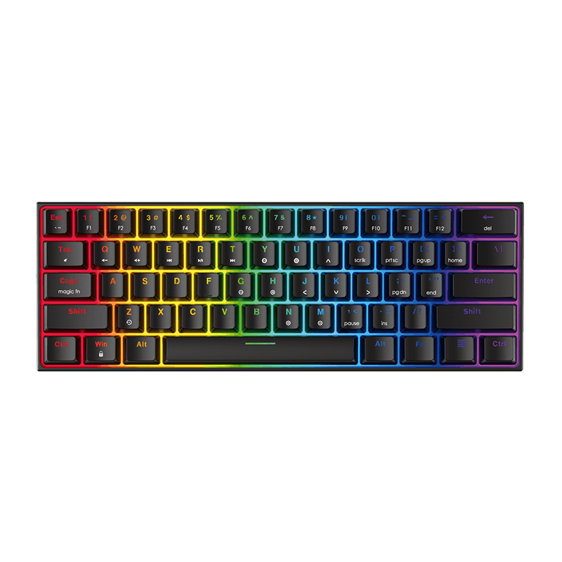 Tastatura gejmerska mehanicka bezicna MAXFIT61 MK857 crna (blue switch) FANTECH