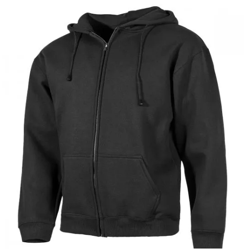 Džemper-jakna sa kapuljačom,crna 00622A