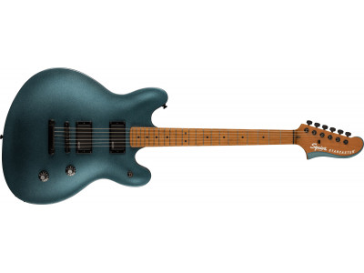 Squier By Fender Contemporary Active Starcaster®, Roasted Maple Fingerboard, Gunmetal Metallic