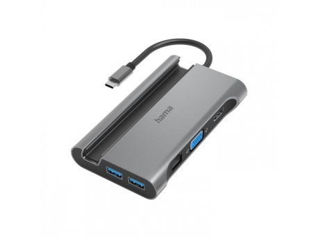 HAMA USB-C STANICA 3XUSB-A3.1,HDMI™,VGA,LAN,USB-C (PD) 200102 CENA