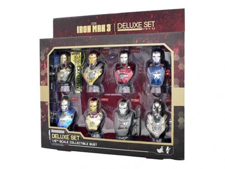 HOT TOYS IRON MAN 3: DELUXE 1:6 SCALE COLLECTIBLE BUST SET FIGURA CENA