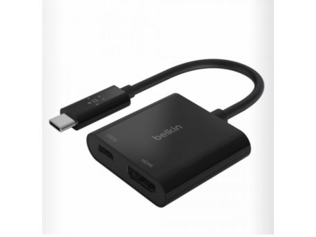 BELKIN USB-C to HDMI + Charge Adapter - Black (60W PD) - Black