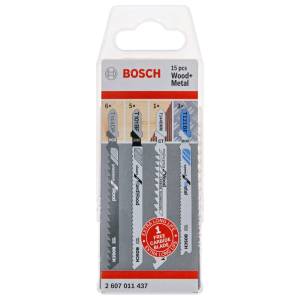 2607011437 15 DELNI SET LISTOVA DRVO METAL BOSCH