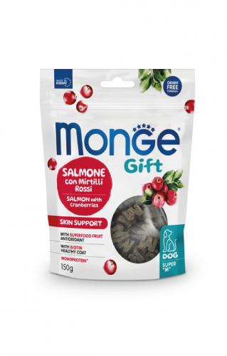 Monge Dog Skin Support Salmon Cranberries 150g