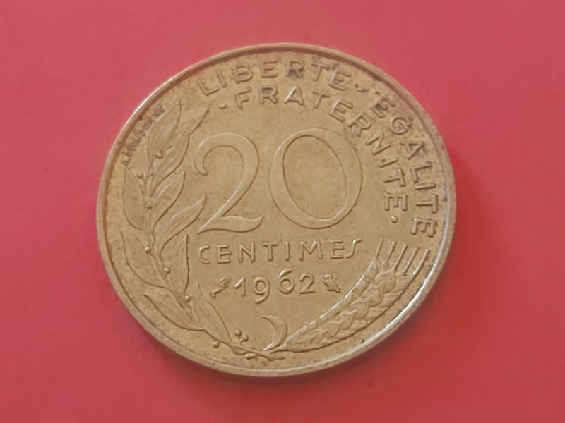 Francuska - 20 centimes 1962 god