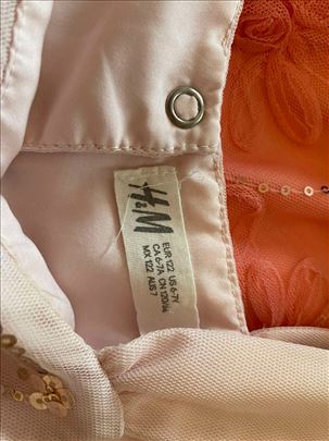 Roze svecana HM haljina velicina 6-7