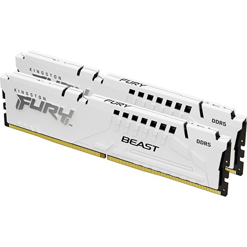 Kingston 64GB (2x32GB) DDR5 6000MT/s CL40 FURY Beast White XMP memorija | KF560C40BWK2-64