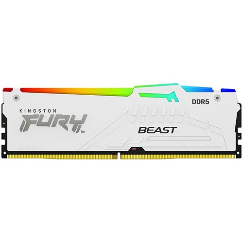 Kingston 32GB (1x32GB) DDR5 6000MT/s CL40 FURY Beast White RGB XMP memorija | KF560C40BWA-32