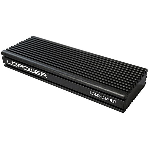 LC POWER SSD Enclosure M.2 NVMe (PCIe) / SATA - USB 3.2 Gen. 2 Type C, black | LC-M2-C-MULTI