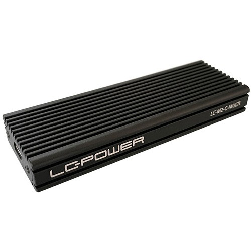 LC POWER SSD Enclosure M.2 NVMe (PCIe) / SATA - USB 3.2 Gen. 2 Type C, black | LC-M2-C-MULTI