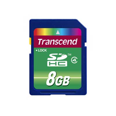 Transcend Secure Digital, 8GB, SDHC, Class 4 | TS8GSDHC4