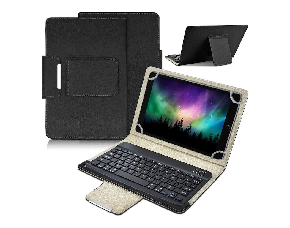 Futrola sa Bluetooth Tastaturom Leather - Tablet 10" Univerzalna crna