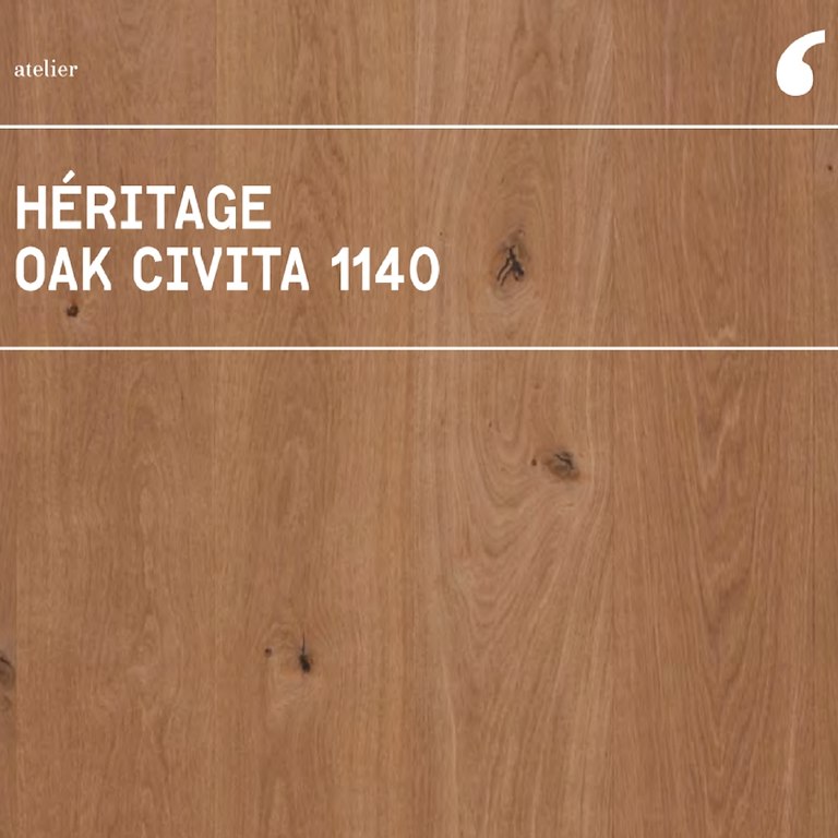 Parket, višeslojni, Civita 1140, 140 x 12,5 x 1000-2100 mm, lakirani, rustični, Heritage Traccia, Listone Giordano.