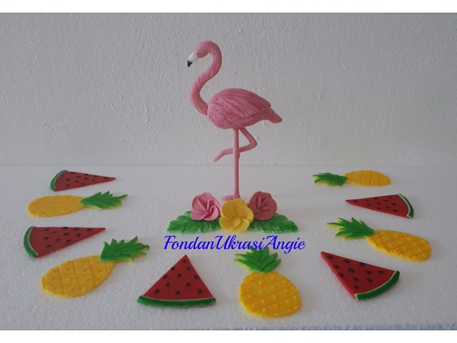 Fondan figura flamingo