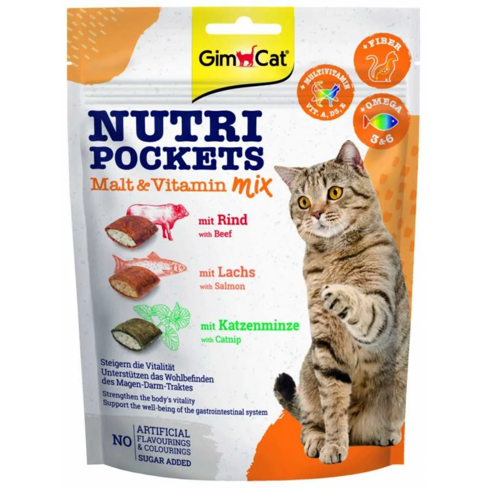 GimCat Nutri Pockets Malt-Vitamin 150g