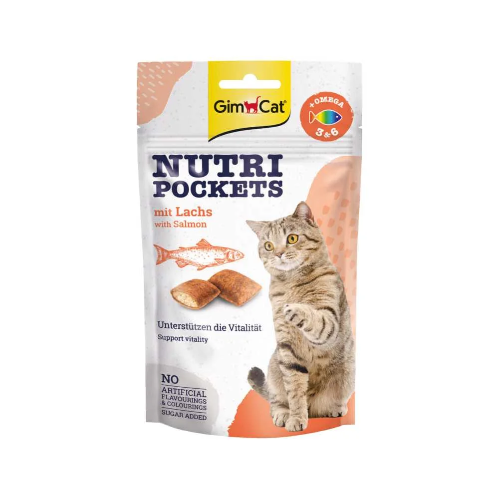 GimCat Nutri Pockets Salmon&Omega 60g