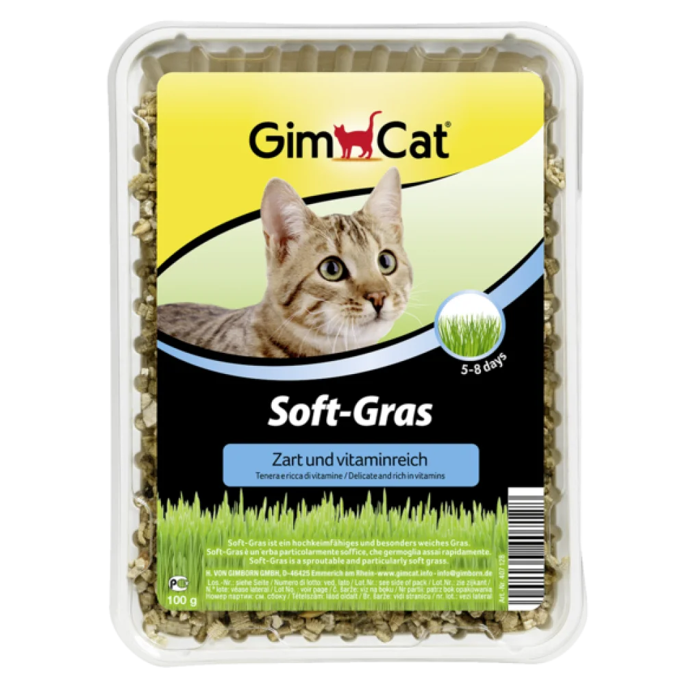 Gimcat Soft-Gras - nežna trava za mačke 100g