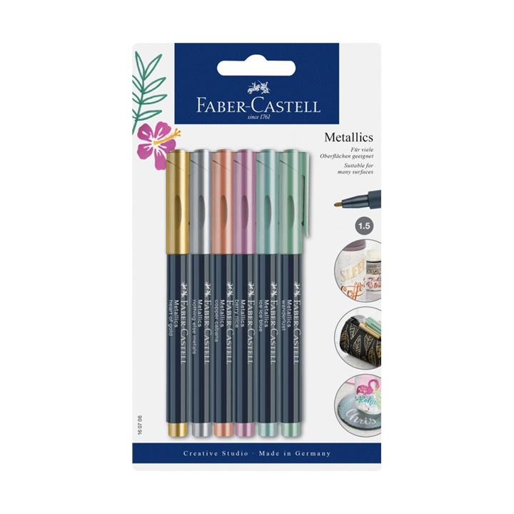 Metalik flomasteri Faber-Castell - komada