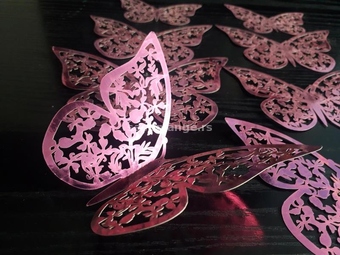 3D leptiri PINK 12 komada VIŠE MODELA