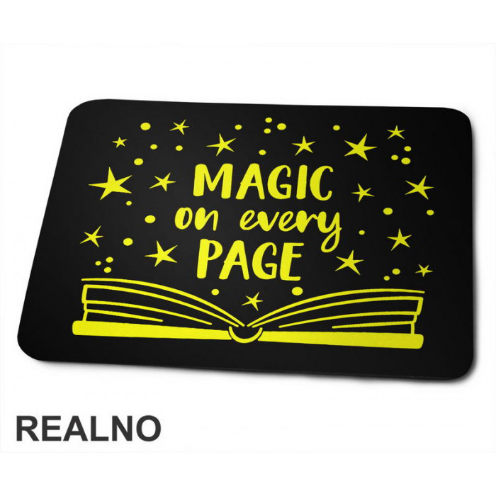 MAGIC OF EVERY PAGE - YELLOW - BOOKS - ČITANJE - KNJIGE - PODLOGA ZA MIŠ