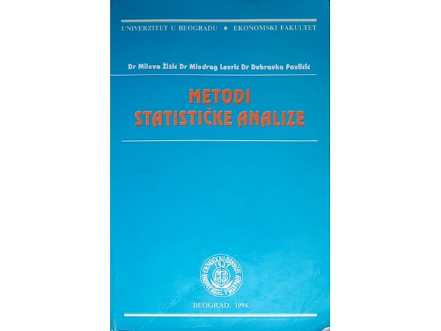Metodi Statističke Analize - Dr.M.Žižić,Dr.M.Lovrić