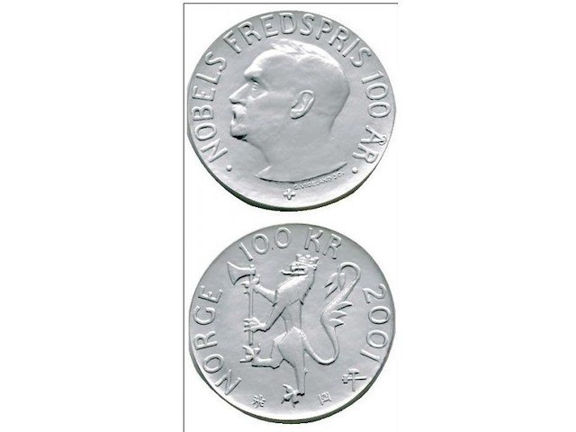 Norveska 100 kroner 2001 u orginalnoj kutiji UNC