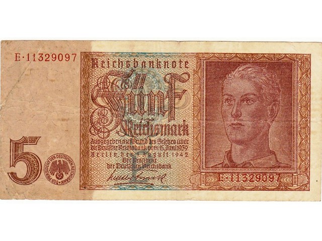 Nemacka 5 reichsmark 1942