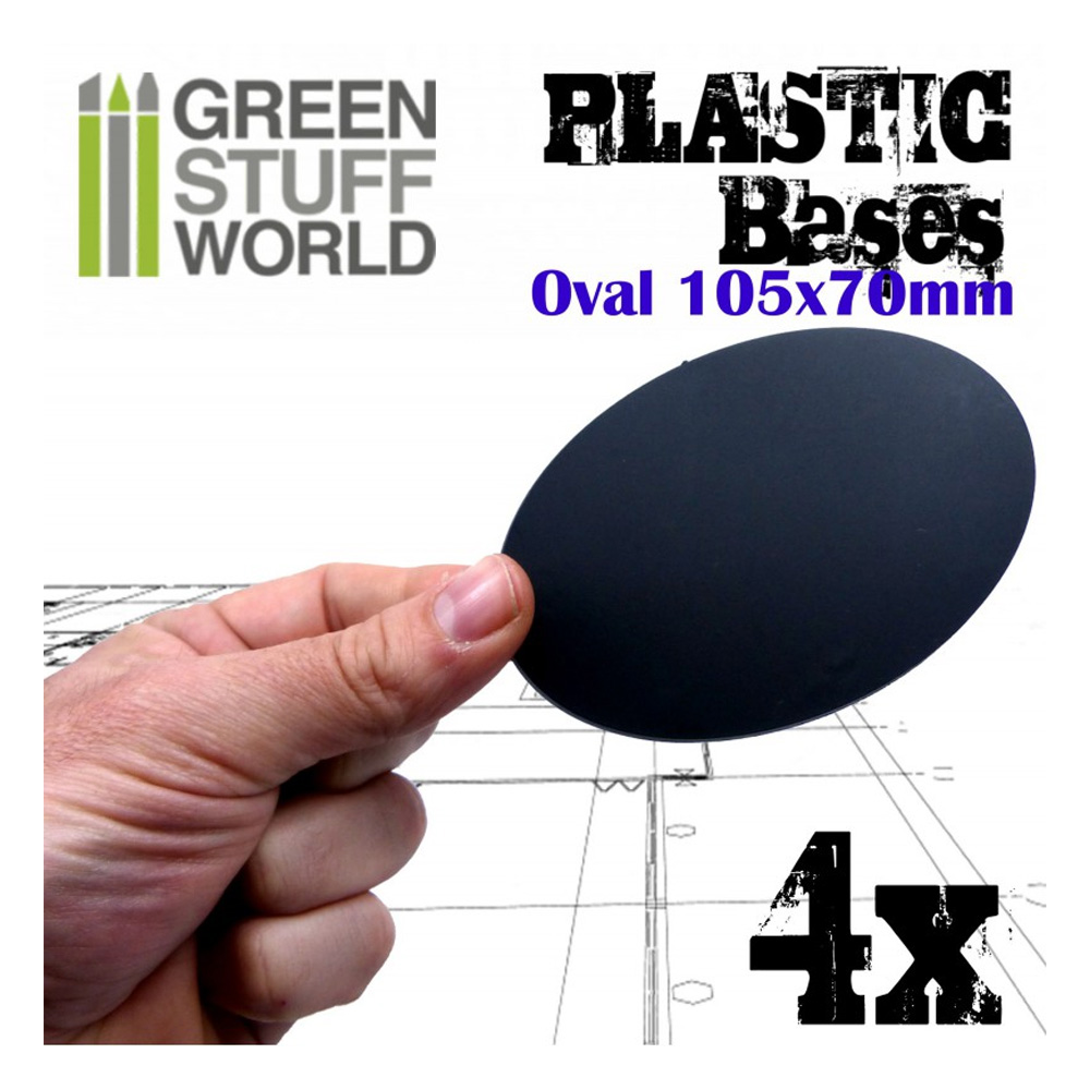 Plastic Oval Base 105x70mm - PACKx4