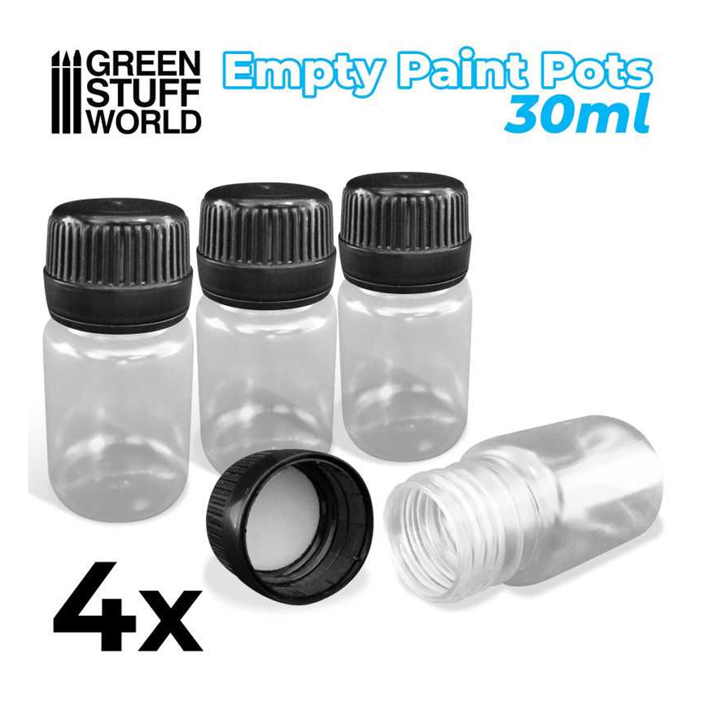 Empty Paint Pots - 30ml - Pack x4