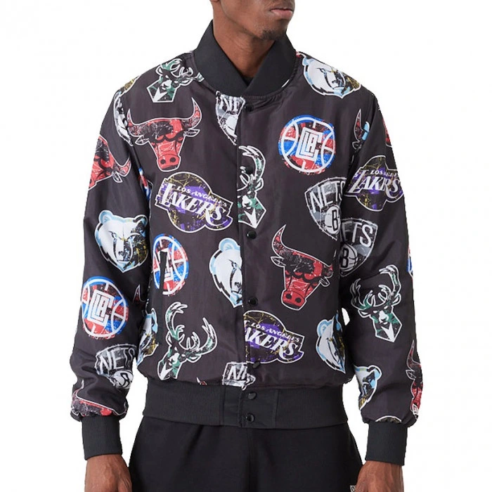 NBA New Era All Over Print Team Logos Bomber jakna