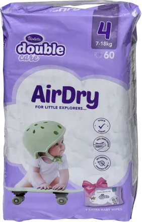 Violeta
double care pelene AirDry 4 maxi (7 – 18 kg), 60 kom